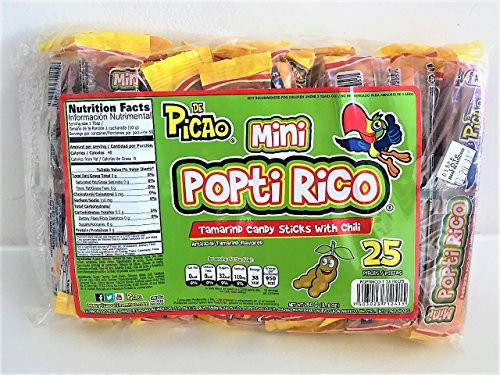 BANDERILLA MINI POPTIRICO TAMARINDO 25 PIEZAS 250g- MINI CANDY STICK ...