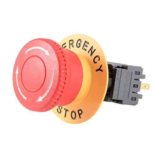 uxcell Latching Emergency Stop Push Button Switch AC 250V 0-5A 16mm ...