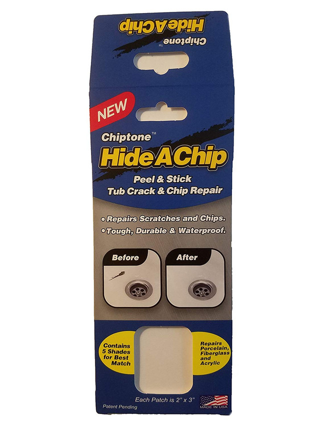 New Chiptone Hide-A-Chip Peel & Stick Bathtub Crack and Chip Repair Kit ...