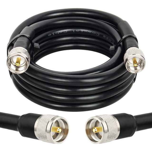 XRDS -RF CB Coax Cable 9FT, KMR 400 UHF Coaxial Cable PL-259 UHF Male ...