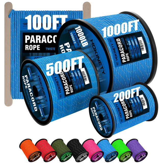 1000Ib Paracord Rope - 100ft / 200ft / 500ft / 1000ft 4mm,12 Strand ...