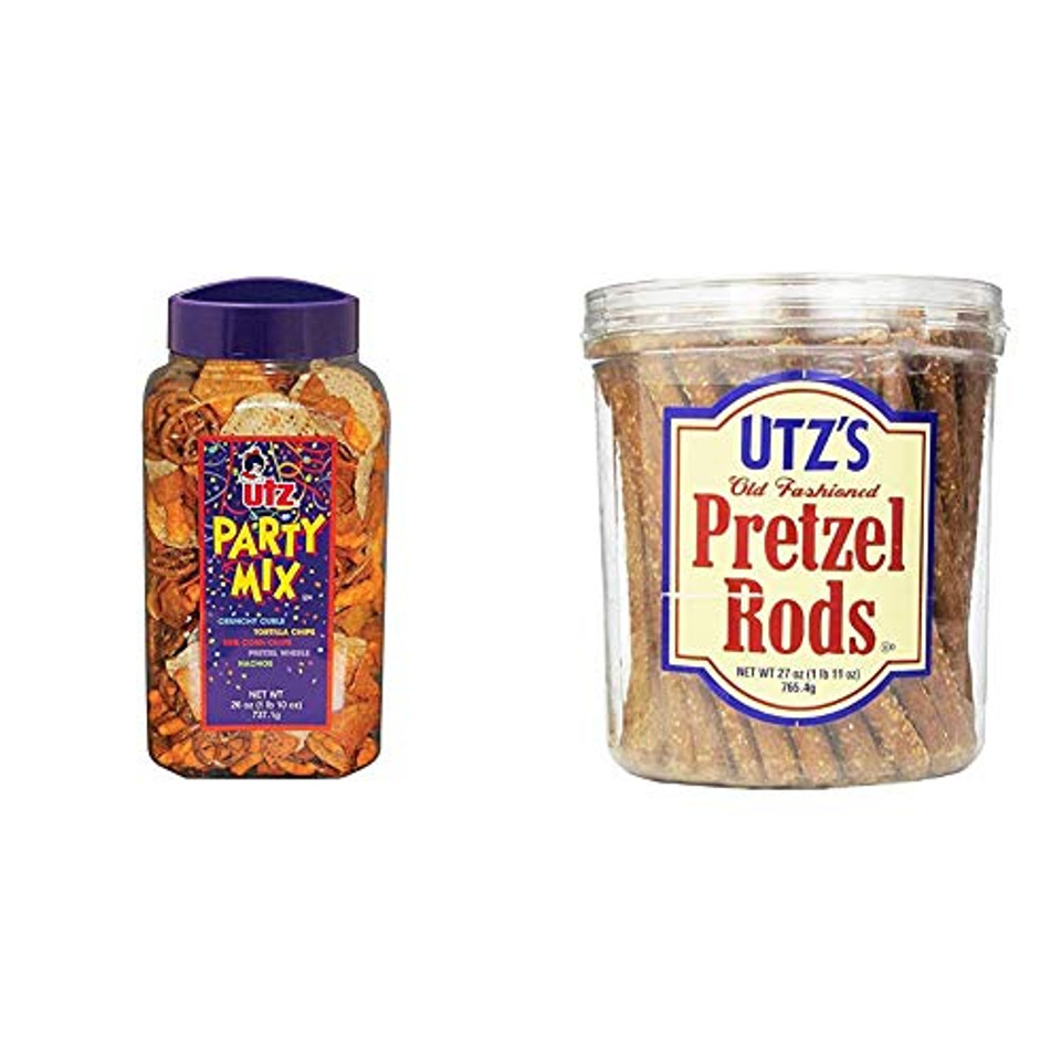 Utz Party Mix 26 Ounce Barrel Tasty Snack Mix Includes Corn