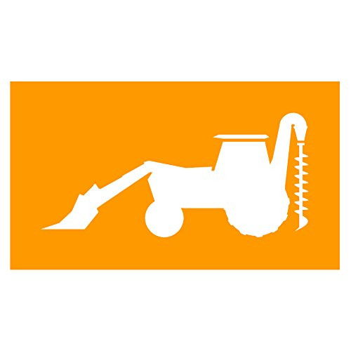 Auto Vynamics - Stencil-CONST-Driller - Backhoe Tractor w/Drill ...