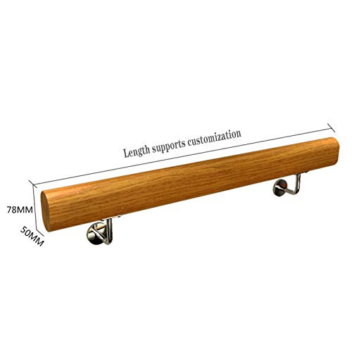 Wooden Stair Handrail, Single Piece Handrails, Complete Kit with Metal ...