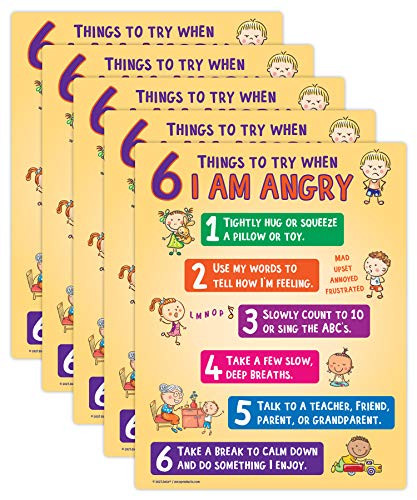 5 Pack- Anger Management Strategies Charts for Kids - Behavior Charts ...