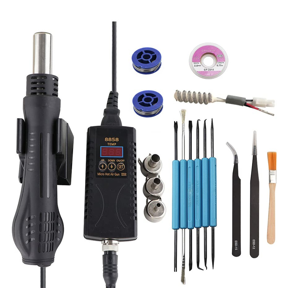 Sumsour Hot Air Gun 8858 Portable Digital Hair Dryer Heat Gun Bga