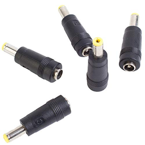 5 Pack DC Power Adapter Converter Plug 55mm x 21mm Female to 35mm x ...