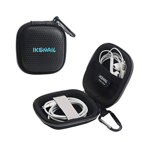 Iksnail Headphone Earbud Earphone Case with Carabiners Mini Storage ...