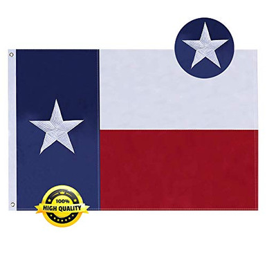 N-P Texas States Embroidered Flag 3x5 Outdoor- 210D Nylon Embroidered ...