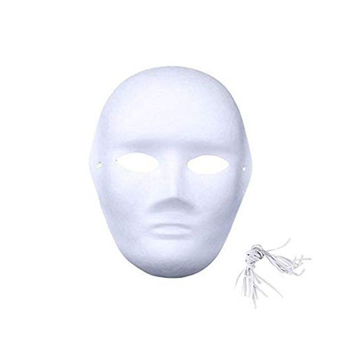 Meimasks DIY White Paper Mask Pulp Blank Hand Painted Mask Personality ...