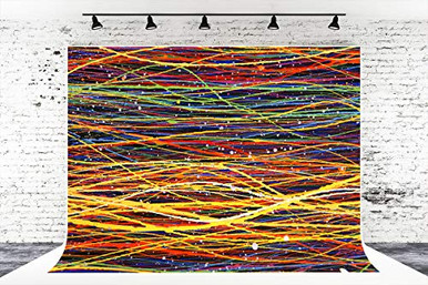 7ft x 5ft Colorful Stripes Microfiber Photography Background for Photo ...