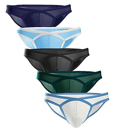Leories Mens Sexy Micro Mesh Briefs Soft Breathable Bulge Pouch ...