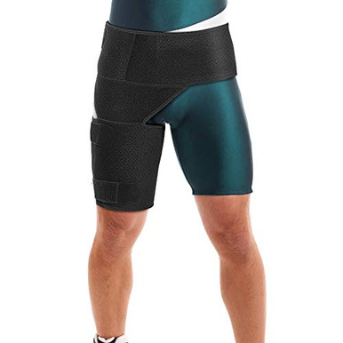 Thigh and Groin Support Hip Compression Brace with Elastic Straps ...