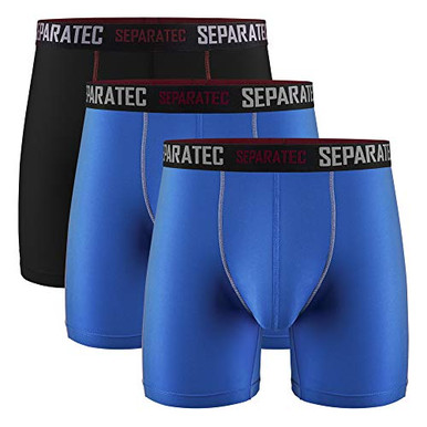Separatec Mens 3 Pack Sport Performance Dual Pouch Boxer Briefs ...