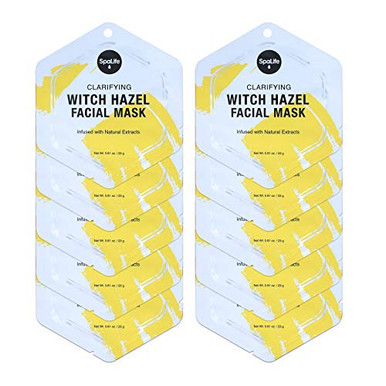 Spa Life Hexagon Witch Hazel Clarifying Natural Extracts Facial Mask 10 ...