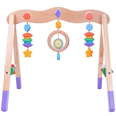 Imagination Generation Little Olympians Wooden Baby Play Gym | Infant ...