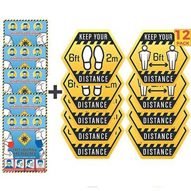 12 Pack 8-Inch Social Distancing Floor Decals - 5 Pack 8 5x11 ...