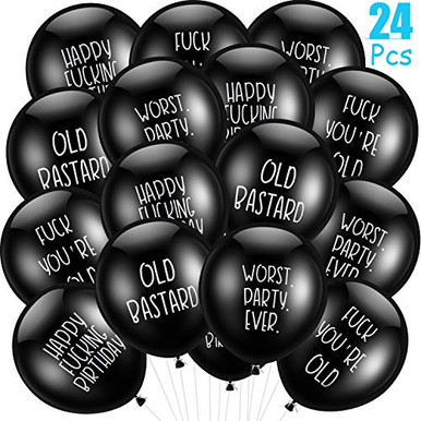 24 Pieces Abusive Balloons Funny Abusive Birthday Party Balloons Cute ...