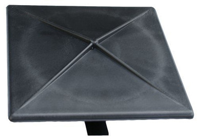 4 Square Light Pole Top Cap- Black Plastic - Warehousesoverstock