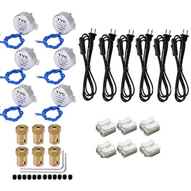 6PCS Synchronous Synchron Motor Turntable Motor 50-60Hz AC100~127V CCW ...