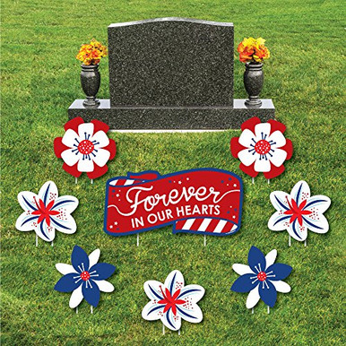 Veteran Memorial - Yard Sign & Outdoor Lawn Cemetery Grave Decorations ...