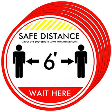 Social Distancing Floor Decals Safety Floor Sign Marker Sticker ...