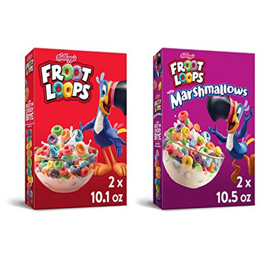 Kelloggs Kids Breakfast Cereal Variety Pack - 2 - Froot Loops and 2 ...