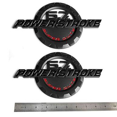 2x OEM 6.7L POWER STROKE SUPER DUTY Side Fender Emblems Badge ...