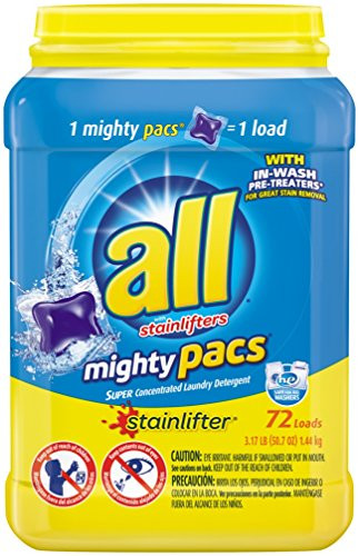 All Mighty Pacs Laundry Detergent Pacs - 50-7 oz - 72 ct - Super yellow ...