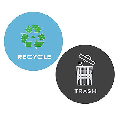 Aracky Recycle and Trash Sticker for Trash-Garbage Can Perfect Self ...