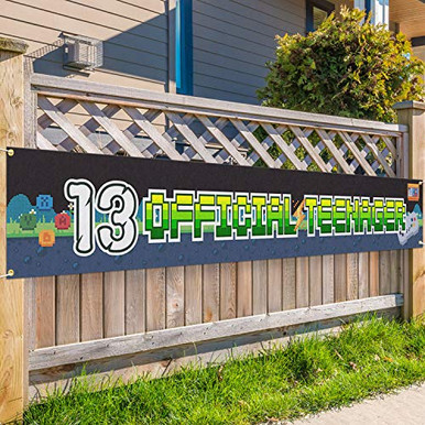 PAKBOOM Official Teenager 13 Birthday Banner Yard Sign - Game Theme ...