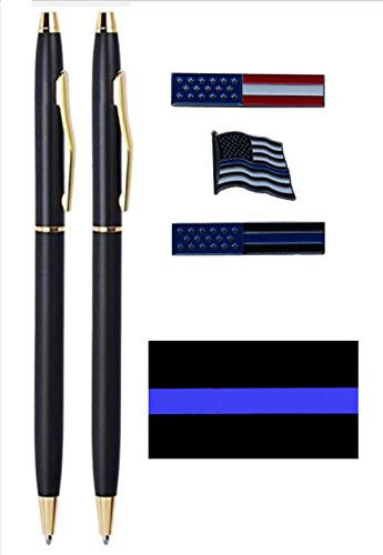 Black and Gold Police Uniform Pens with Uniform Pin Pack and Decal ...