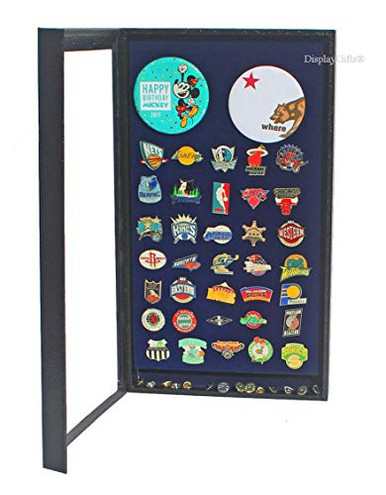 Pin Display Case Shadow Box - Sport Ad Political Campaign Jewelry Pins ...