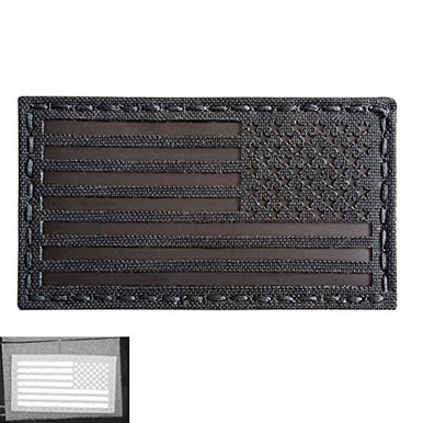 Blackout Infrared IR USA Reversed Flag 3-5x2 IFF Tactical Morale HookandLoop Patch ...