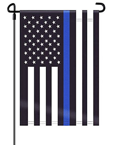 Gmeitoey Police Thin Blue Line Garden Flag 12-5x18 Inch- Blue Stripe ...