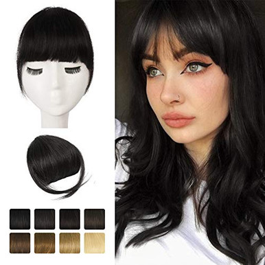 Clip in Bangs BARSDAR 100 Human Hair Bangs Extensions French Bangs Neat ...