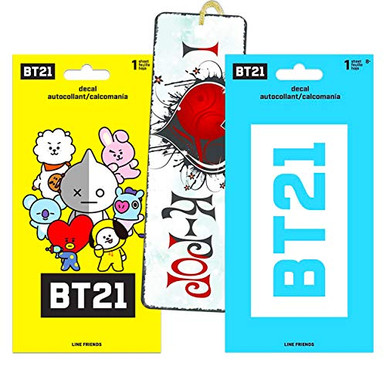 BT21 Decal Bookmark Bundle Pack ~ Set of 2 BT21 Decal Stickers for ...