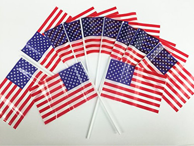 GiftExpress Pack of 72 Small Plastic American Flags 4x6 Inch-Small US ...