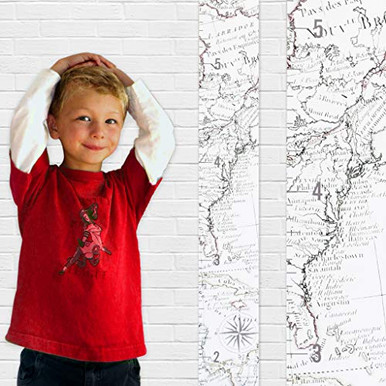 Growth Chart Art | Wooden Map Growth Chart for Kids [Boys and Girls ...