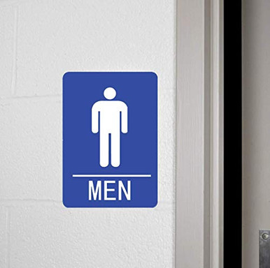 Mens Restroom Stickers - School Toilet Symbol Sign Bathroom Decal ...