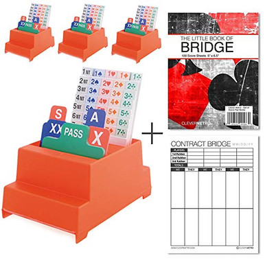 Jannersten Neo Classic (Red) - Set of 4 Bridge Bidding Boxes Cards ...