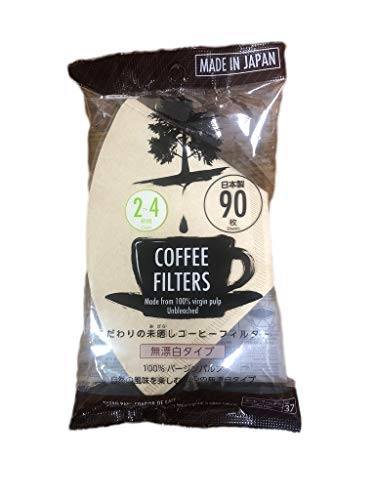 90 Sheets Disposable Coffee Filters 2 to 4 Cups Made From 100 Virgin ...