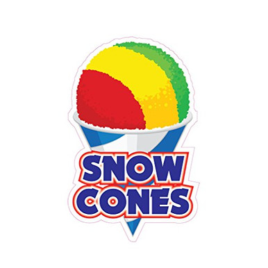 Snow Cones Concession Restaurant Food Truck Die-Cut Vinyl Sticker 10 ...