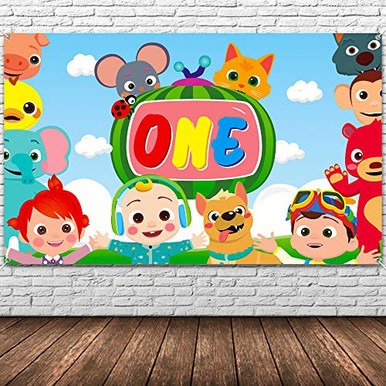 CY2SIDE JJ Melon 1st Birthday Party Backdrop for Kids JJ Melon Party ...