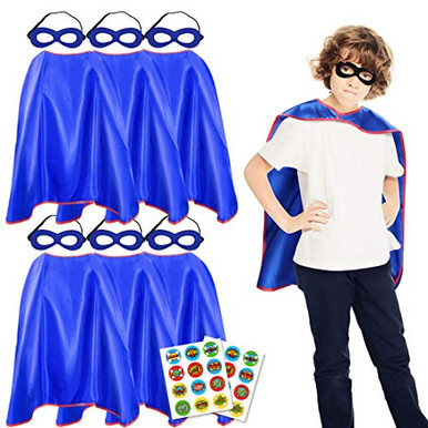 D-Q-Z Superhero Capes and Masks for Kids Hero Dress Up Party-6 Pack ...
