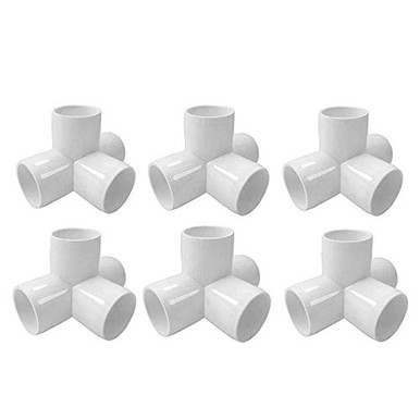 Linksworld 4 Way PVC Corner Fitting 3-4 PVC Elbow Corner Side Outlet ...