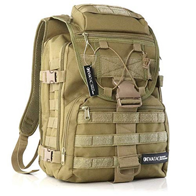 Evatac Tactical Backpack for Military Combat - Large Size Khaki 35L ...