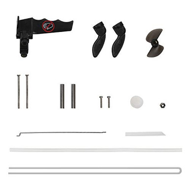 DEERC Screw Propeller-Rudder Rubber Parts-Hose Set for H120 RC Boat ...