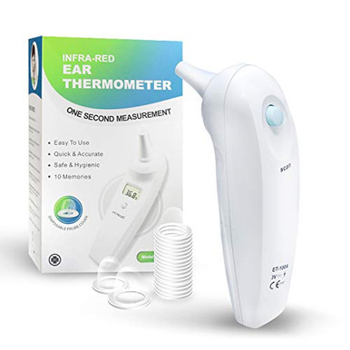 Digital Infra-red Ear Thermometer Baby Ear Thermometer with 20 Plastic ...