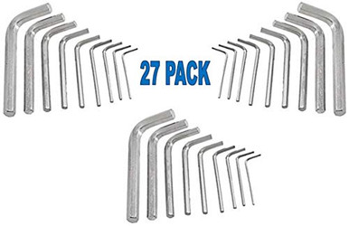 27 Metric Allen Hex Key Wrenches For Socket Screws, Cap Screws, Button ...